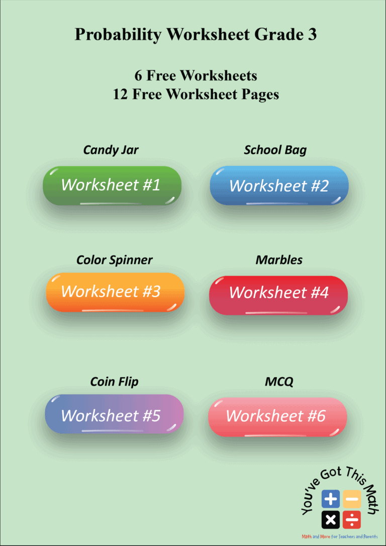6 Probability Worksheet Grade 3 | Free Printable
