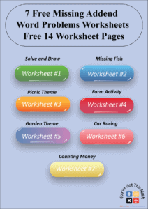 Missing Addend Word Problems | 7 Free Worksheets
