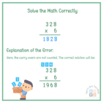 6 Free 3 Digit by 1 Digit Multiplication Worksheets