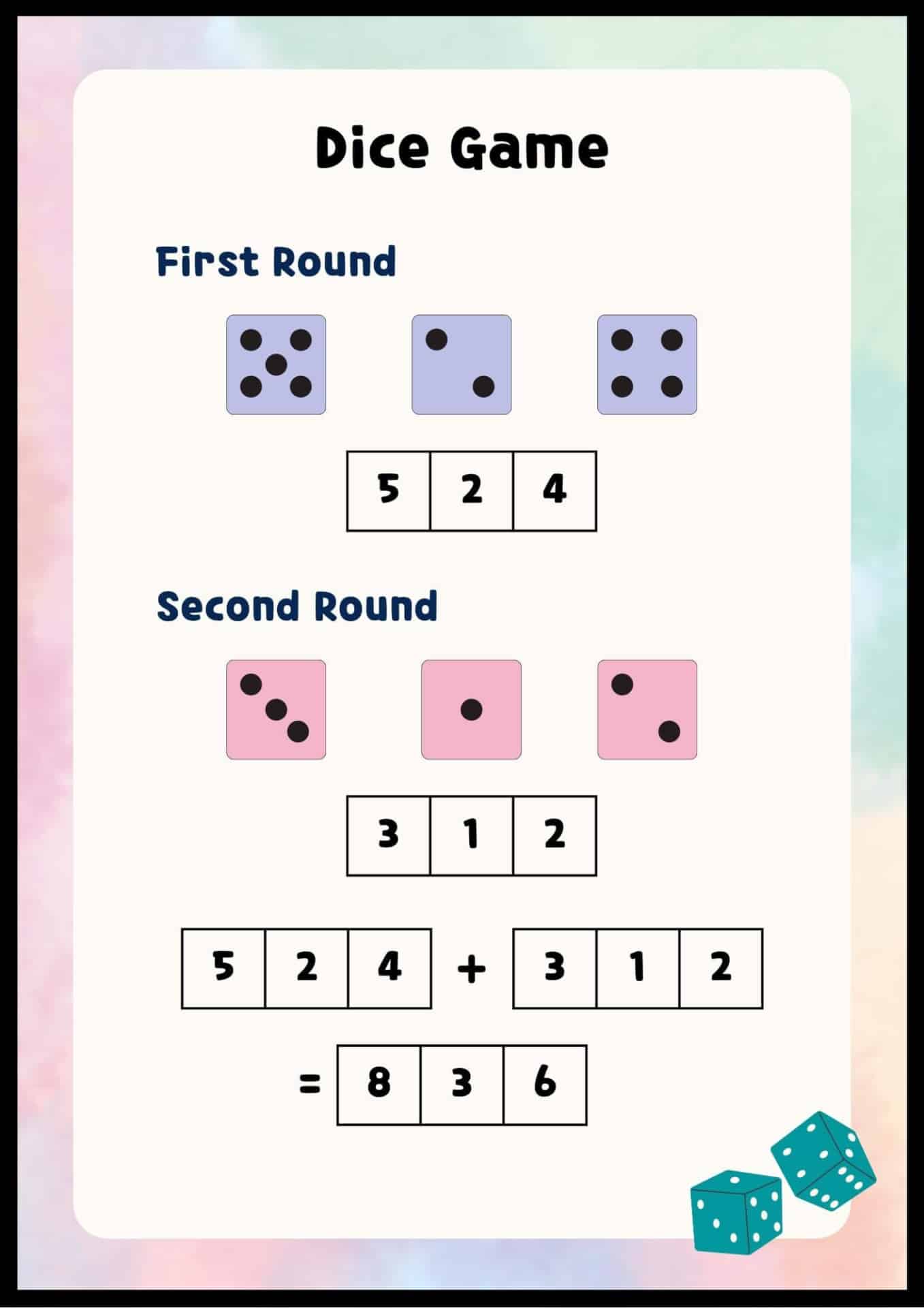 5 Free Worksheets On 3 Digit Addition Game