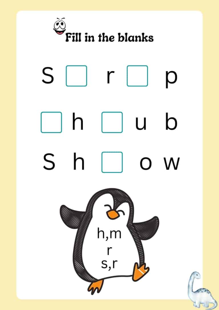 Shr Words Examples | 5 Fun Game | Free Printables