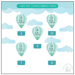 5 Fun Hot Air Balloon Math Worksheets | Free PDF