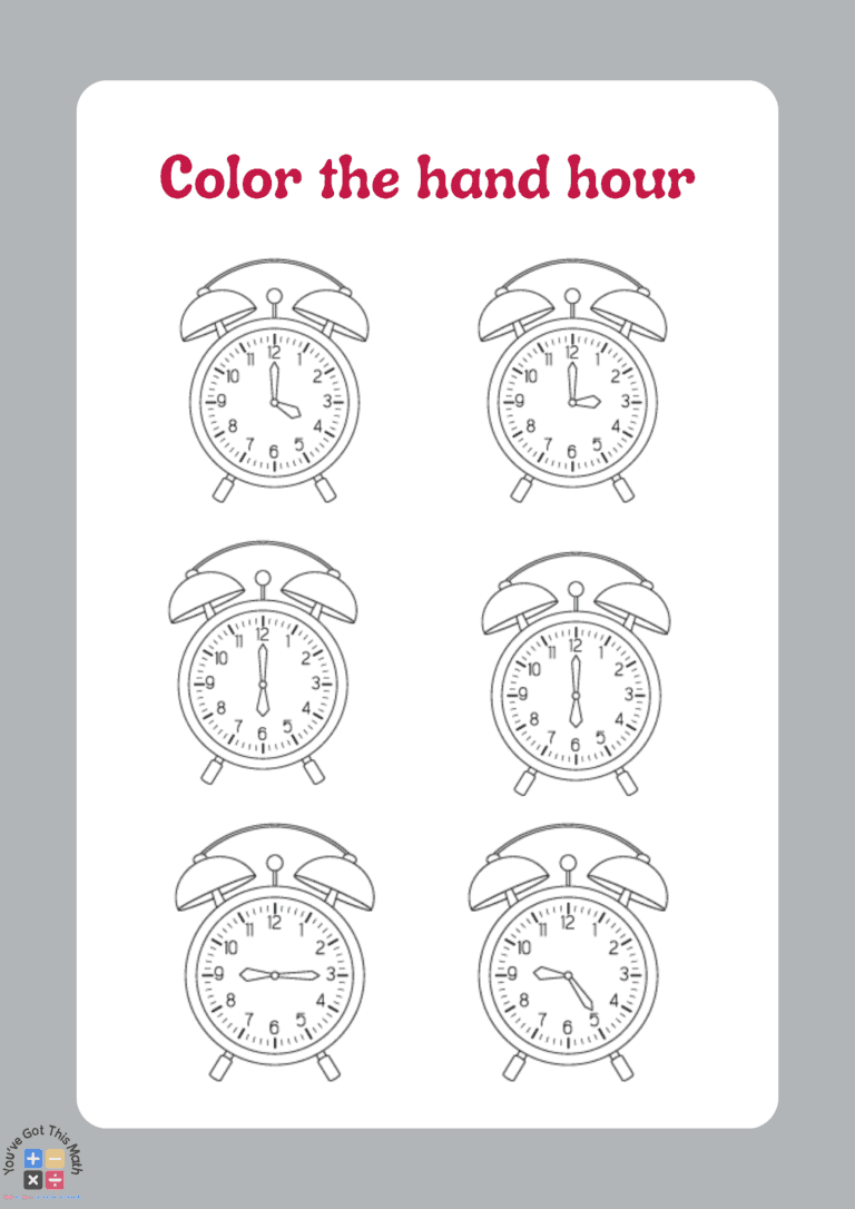 Telling Time Coloring Worksheets | Free Printables
