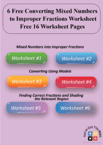 6 Free Converting Mixed Numbers to Improper Fractions Worksheet