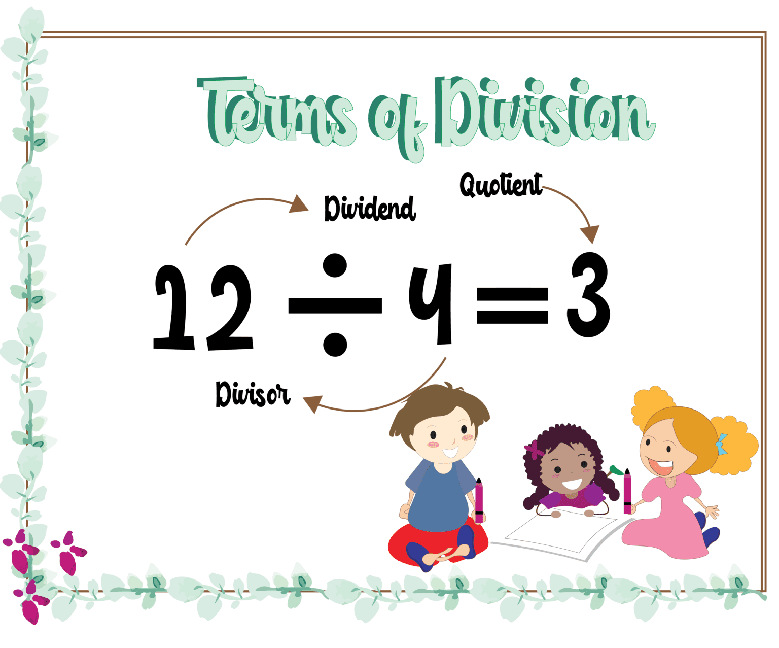 Missing Dividend | Math Game | Free Printable Worksheet