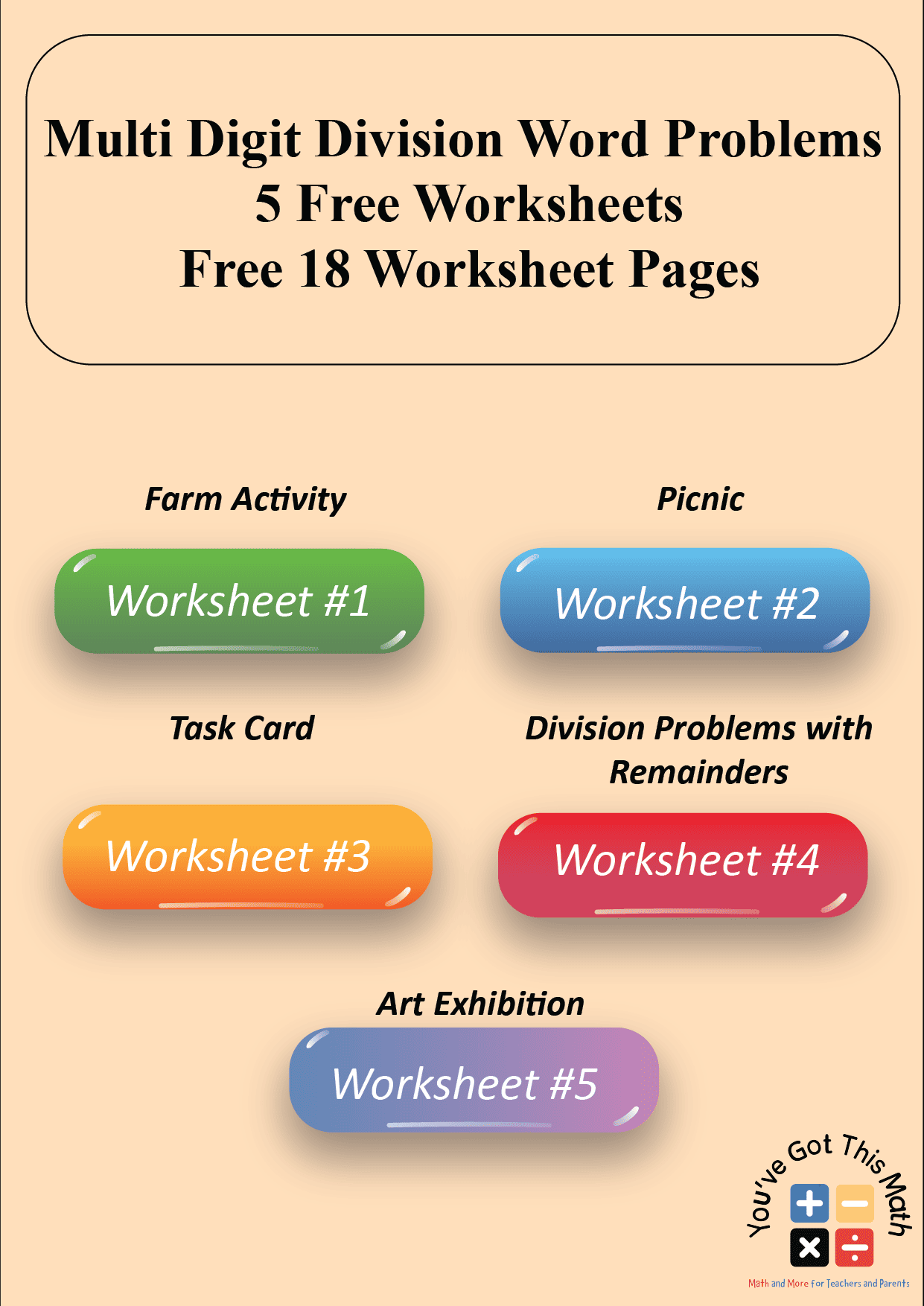 45 Multi Digit Division Word Problems 5 Free Worksheets