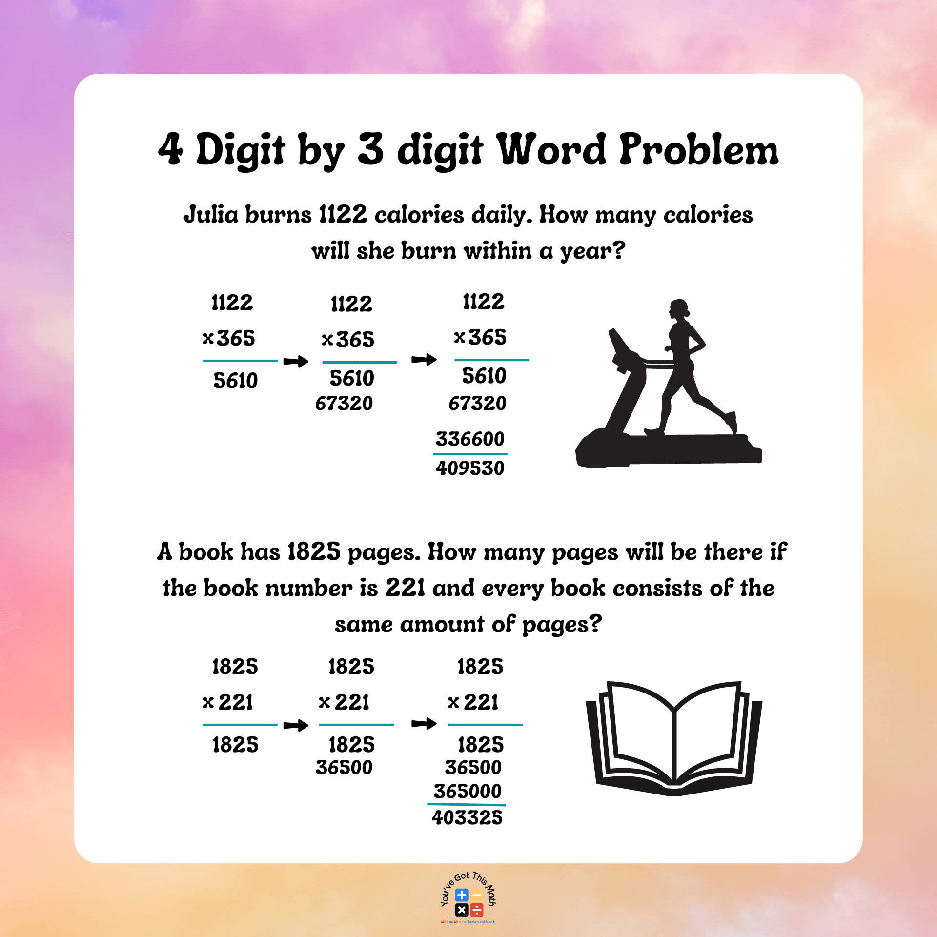 Multi Digit Multiplication Word Problems Free Worksheet