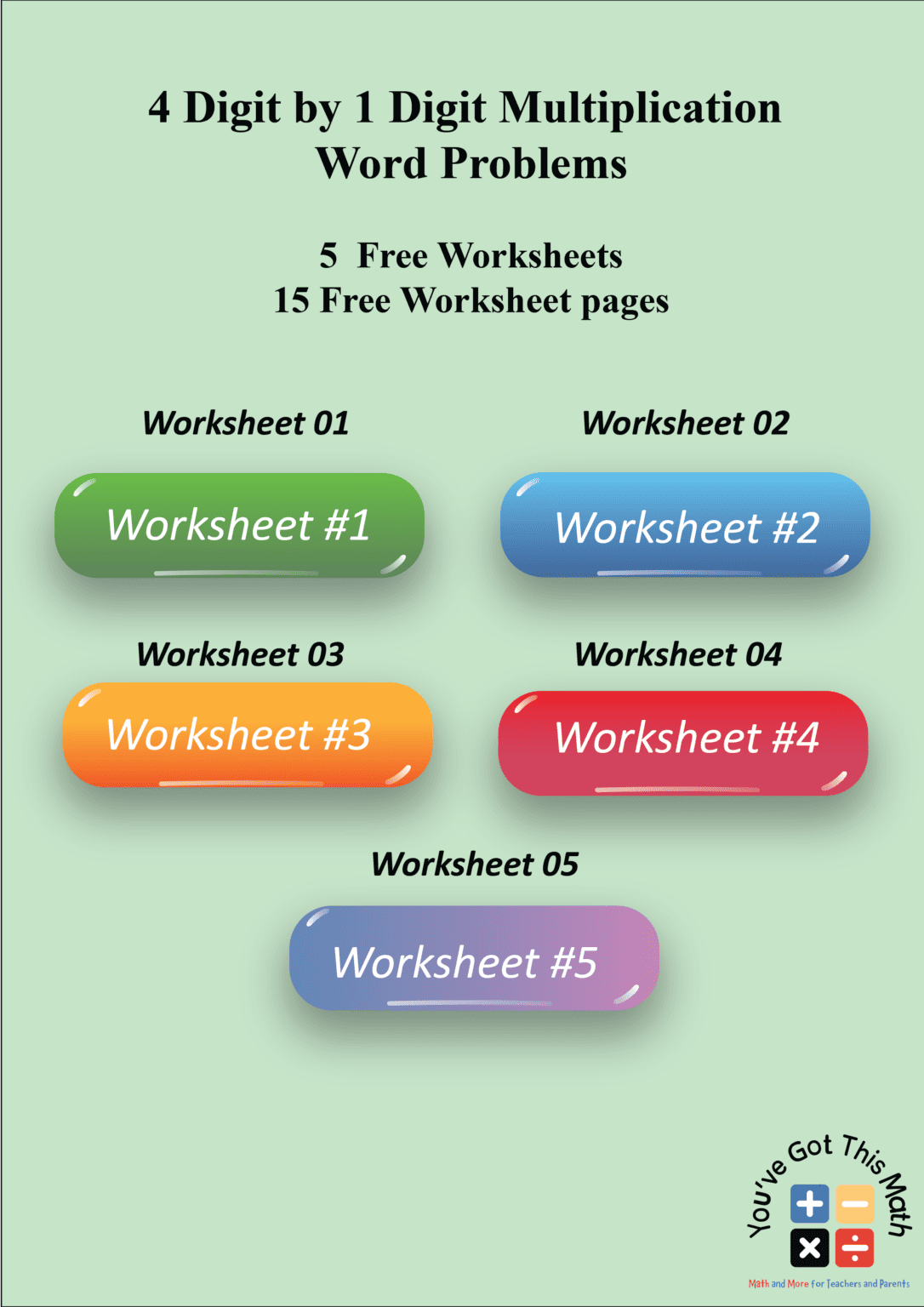 60 Free 4 Digit By 1 Digit Multiplication Word Problems With Answers