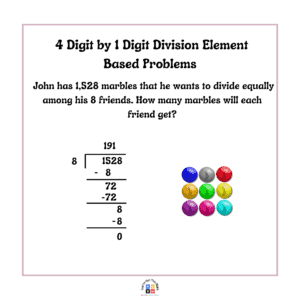 4-Digit by 1 Digit Division Word Problems | Free Worksheets