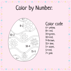 5 Free Easter Coloring Math Worksheets | Fun Printable
