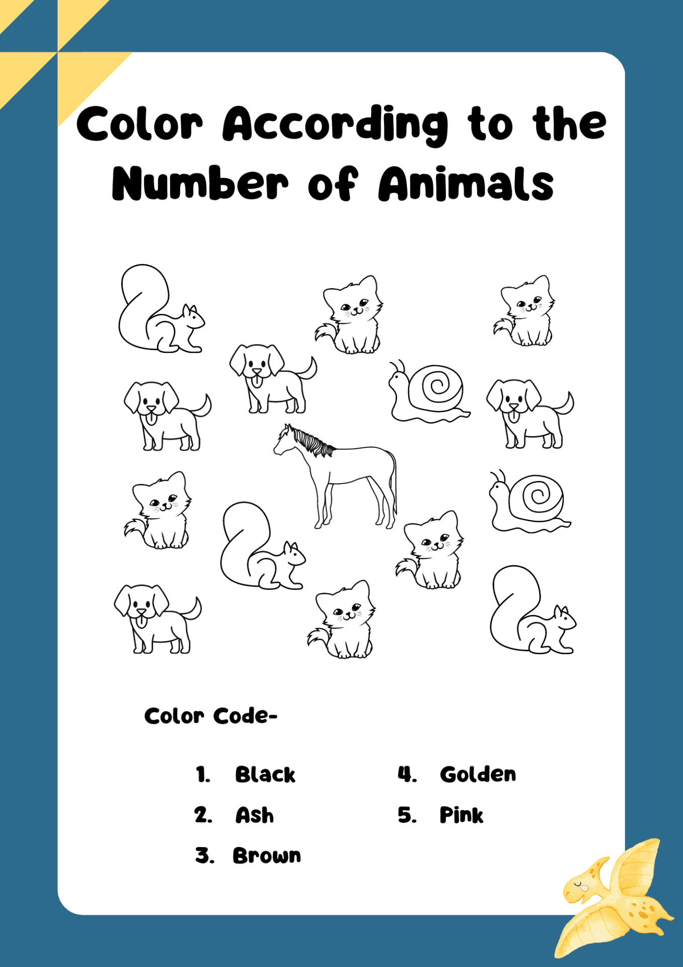 Count and Color Kindergarten Worksheets for Students | Free Printable