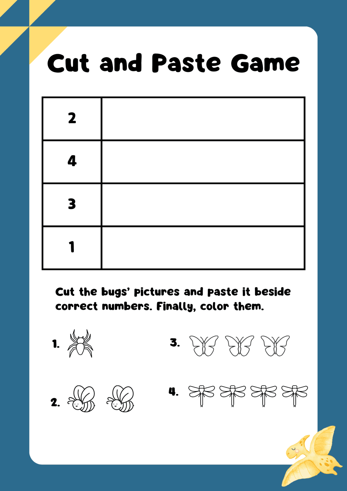 5 Free Count and Color Kindergarten Worksheets for Students