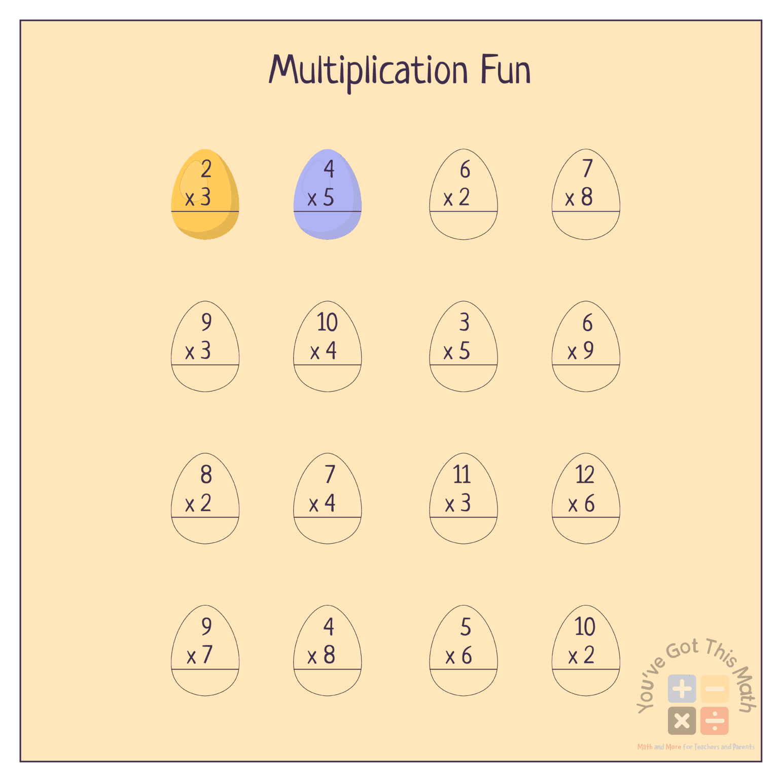 Easter Math Activities | Free Printable | Kindergarten