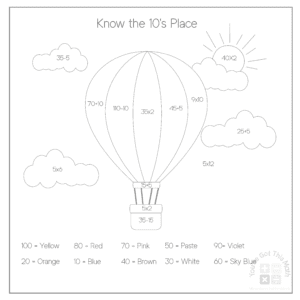 Fun Color by Number Hot Air Balloon Activities | Free Printable