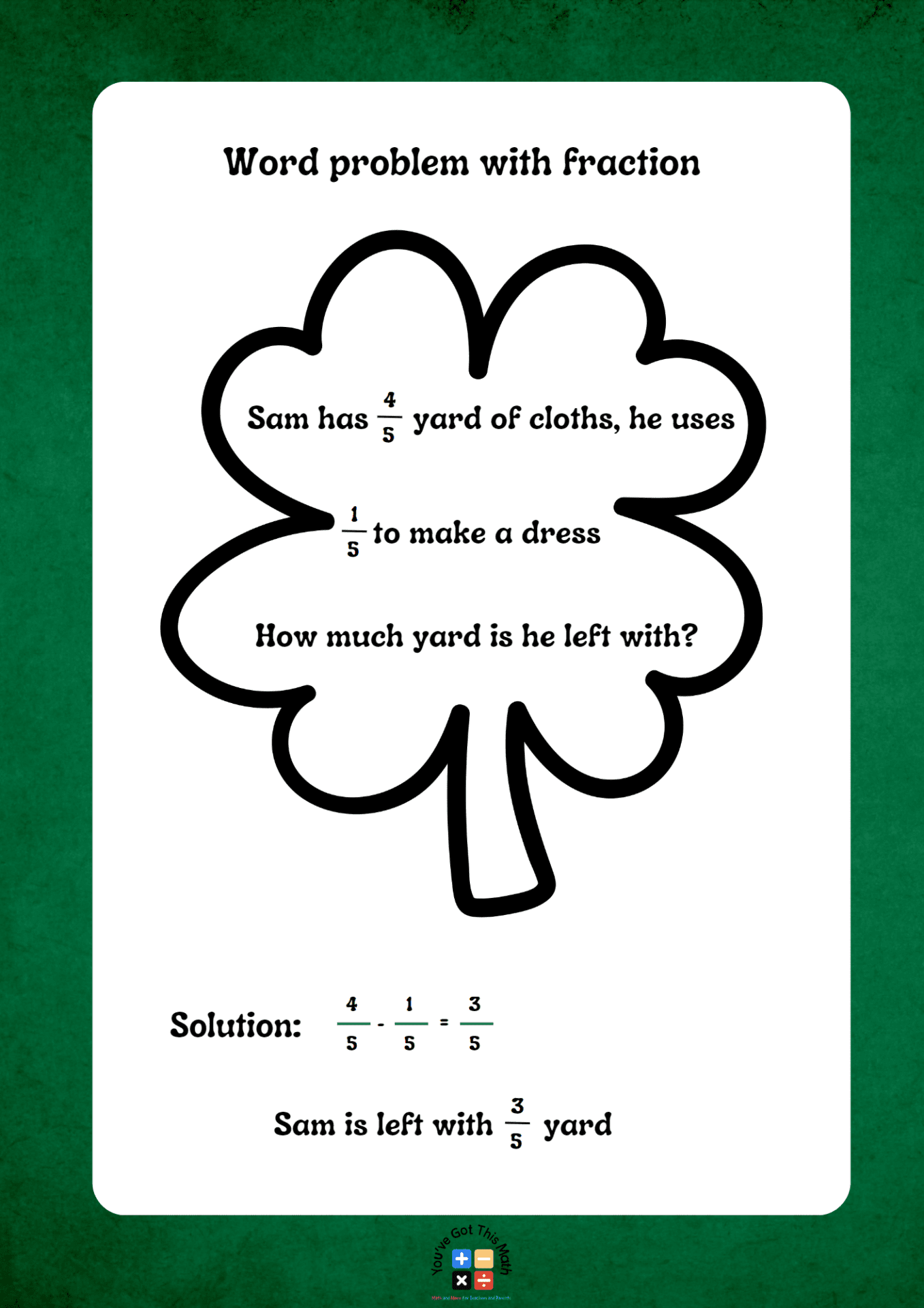 St. Patrick's Day Fraction Math | 5 Free Worksheets