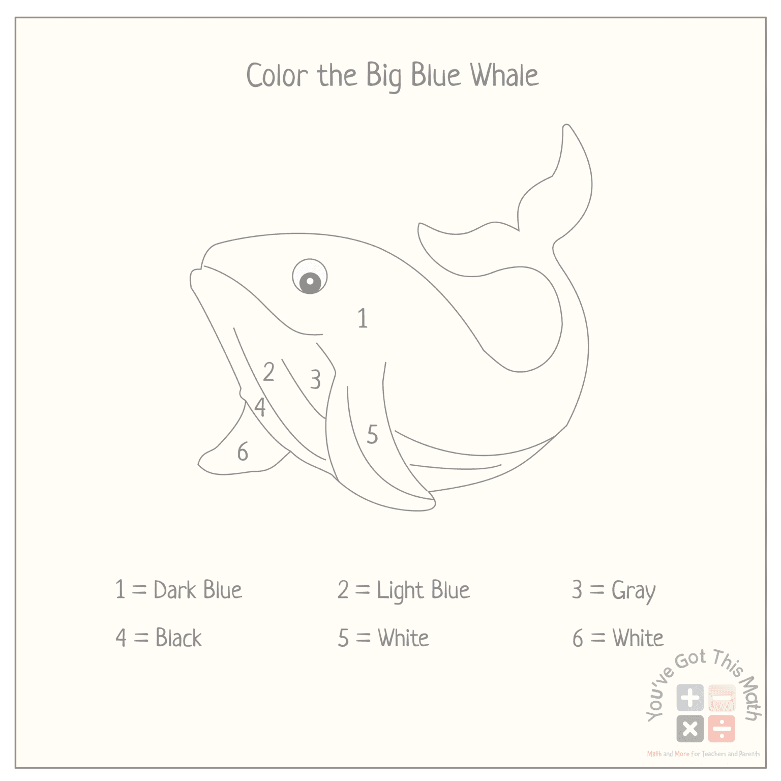 10 Free Ocean Color by Number Pages