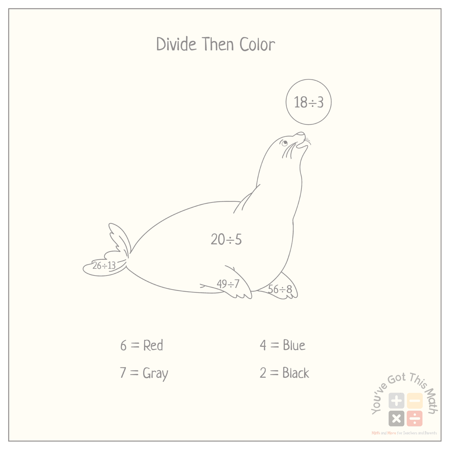 10 Free Ocean Color by Number Pages