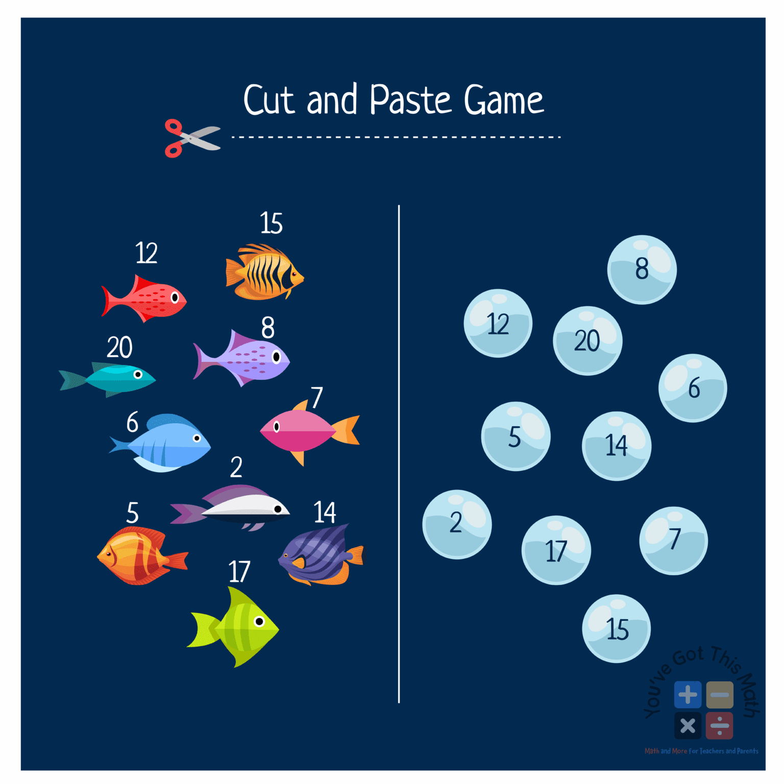 11 Free Ocean Themed Math Activities for Preschoolers | Free Worksheets