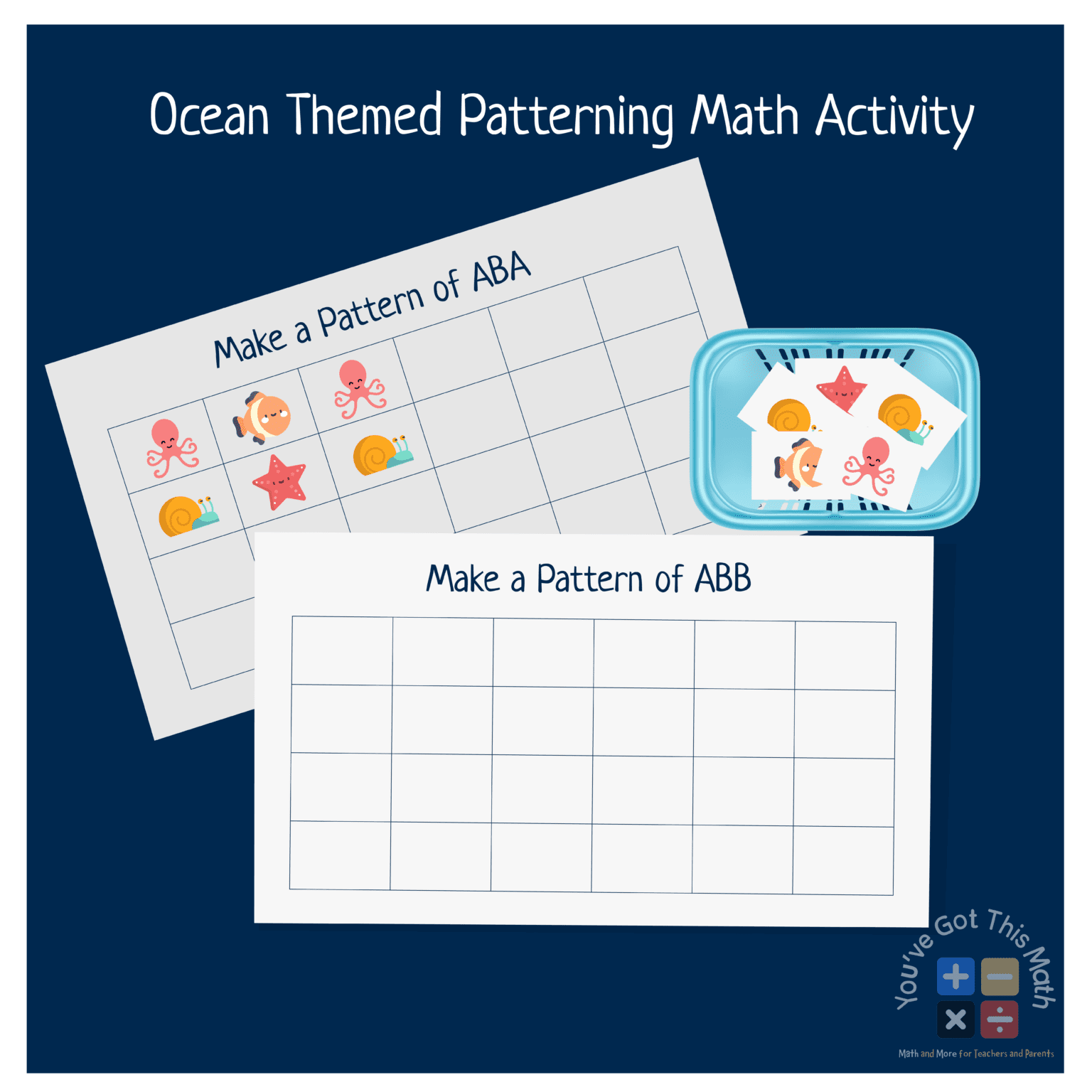 11 Free Ocean Themed Math Activities for Preschoolers | Free Worksheets