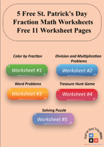 St. Patrick's Day Fraction Math | 5 Free Worksheets