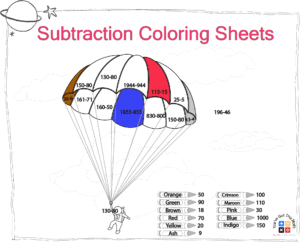10+ Subtraction Coloring Sheets | Free Printables