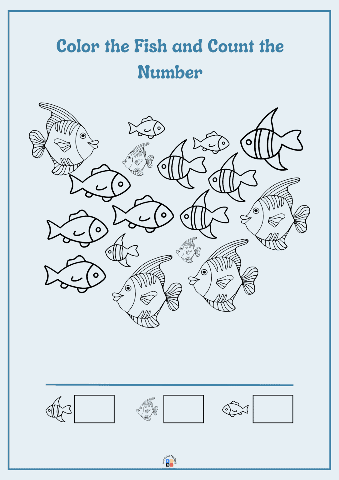 5 Fun Counting Fish Game | Free Math Worksheets