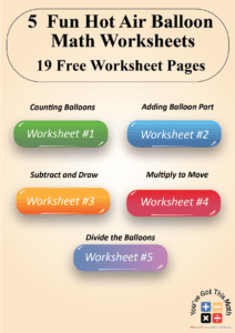 5 Fun Hot Air Balloon Math Worksheets | Free PDF