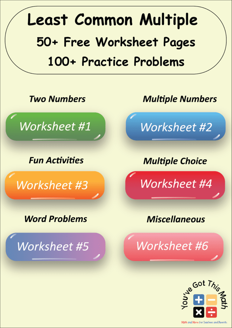 6 Free Least Common Multiple Worksheet Grade 4 | 50+ Free Pages