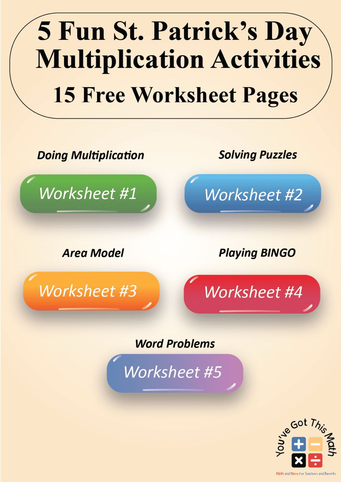 5 St. Patrick’s Day Multiplication Worksheets | Fun Activities