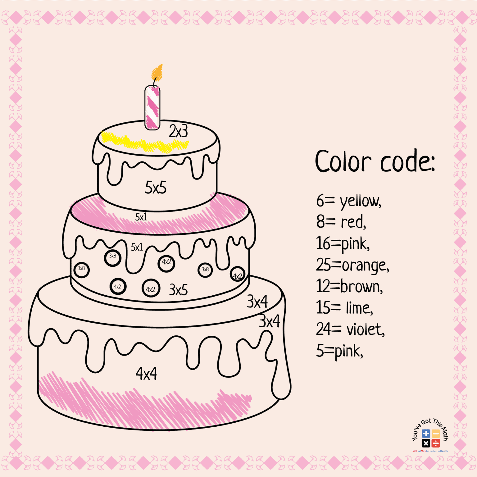 6 Free Math Coloring Worksheets PDF | Fun Printable