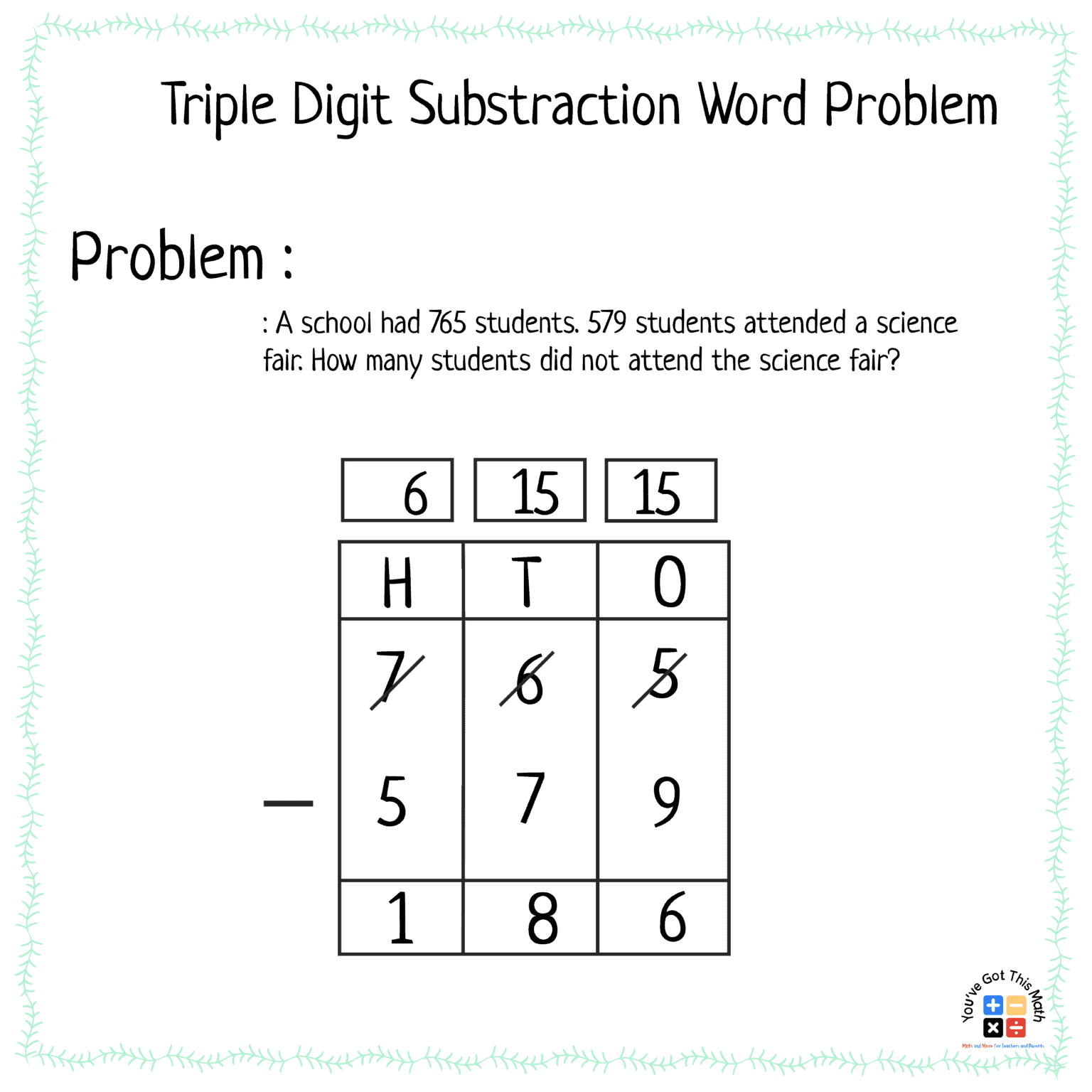 11 Free 3 Digit Subtraction with Regrouping Worksheets PDF