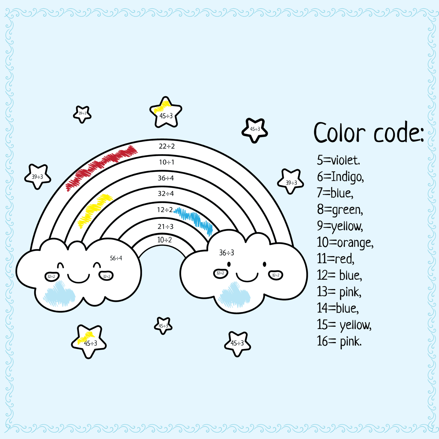 6 Free Math Coloring Worksheets PDF | Fun Printable