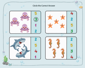6 Free Counting Sea Animals Worksheets | Fun Activities