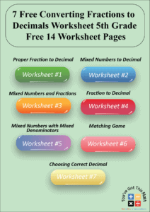 Converting Fractions to Decimals for 5th Grade | 7 Free Worksheets
