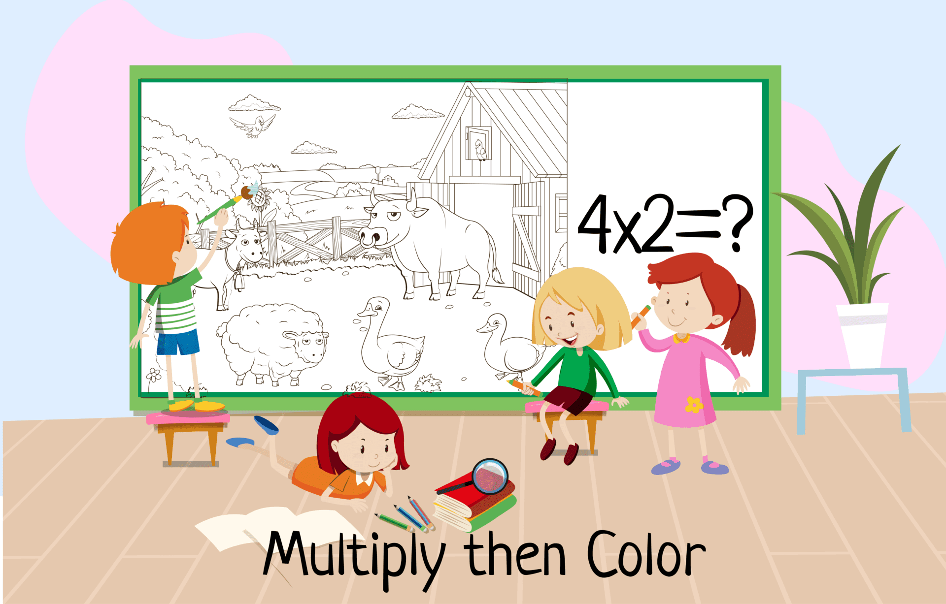 5 Free Farm Color by Number Worksheets | Fun Activities