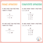 8 Free Prime and Composite Numbers Anchor Chart