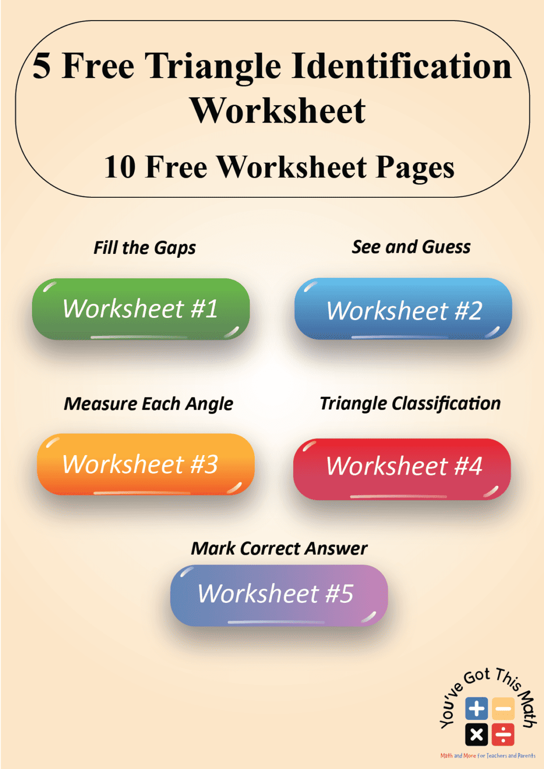 5 Free Triangle Identification Worksheet | 2nd Grade | PDF