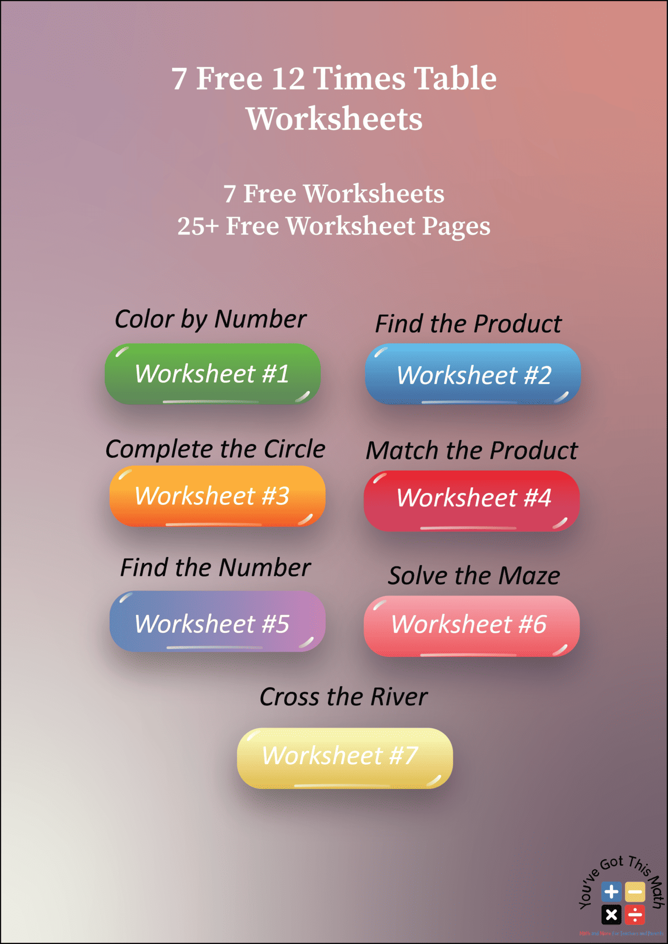 7 Free 12 Times Table Worksheet | Fun Activities