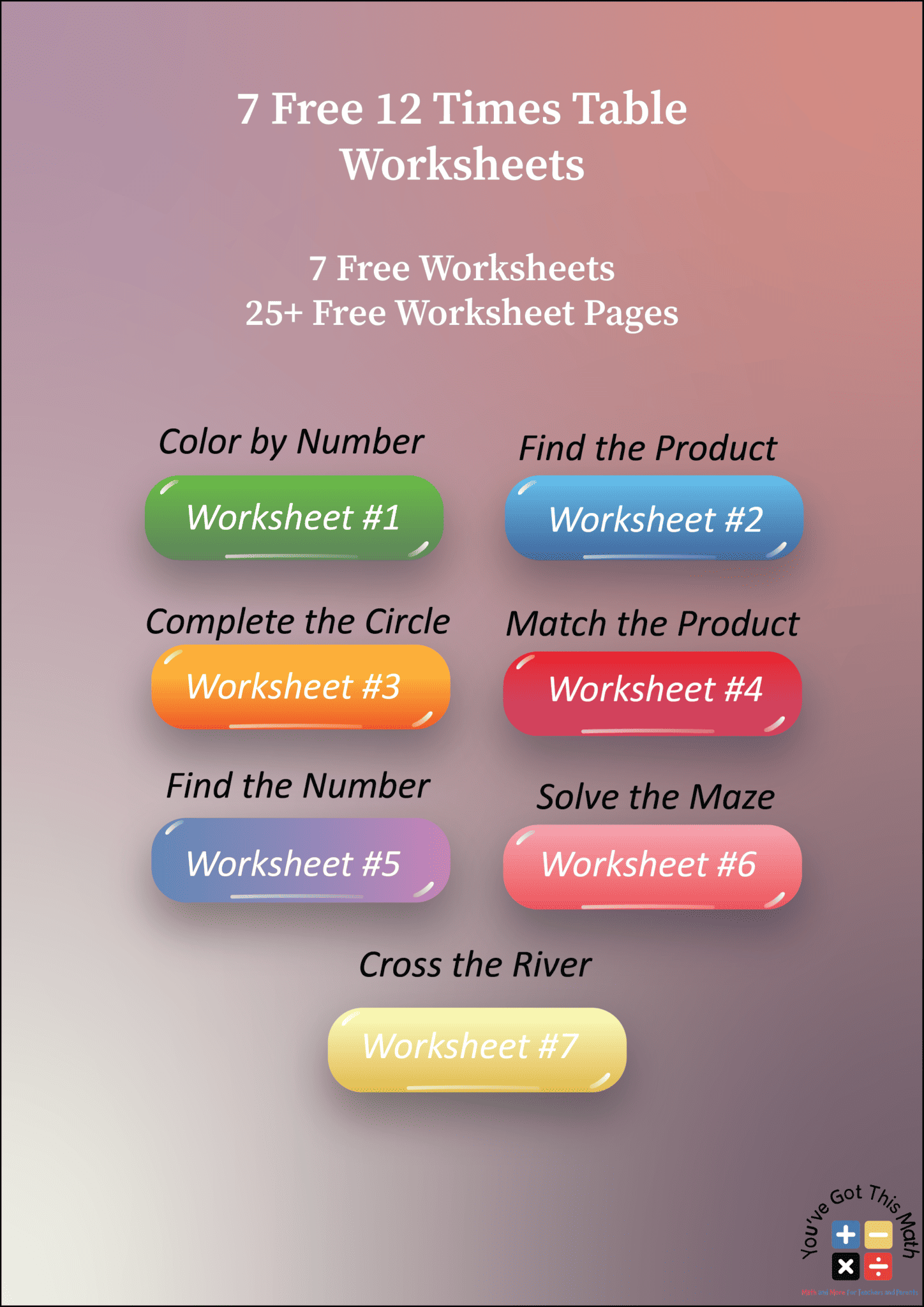 7 Free 12 Times Table Worksheet | Fun Activities