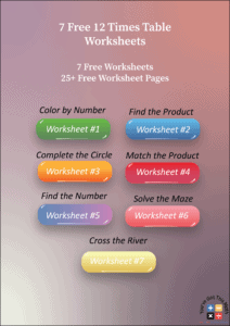 7 Free 12 Times Table Worksheet | Fun Activities