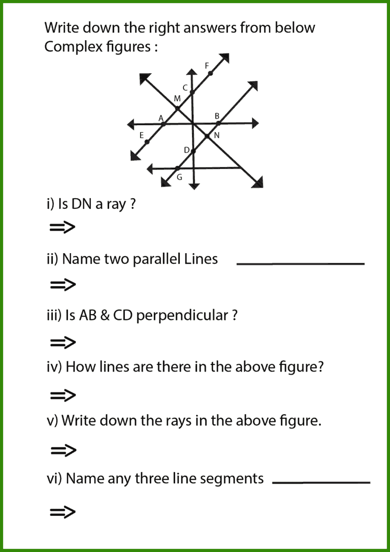Free Lines Rays and Line Segments Worksheet | 10+ Pages