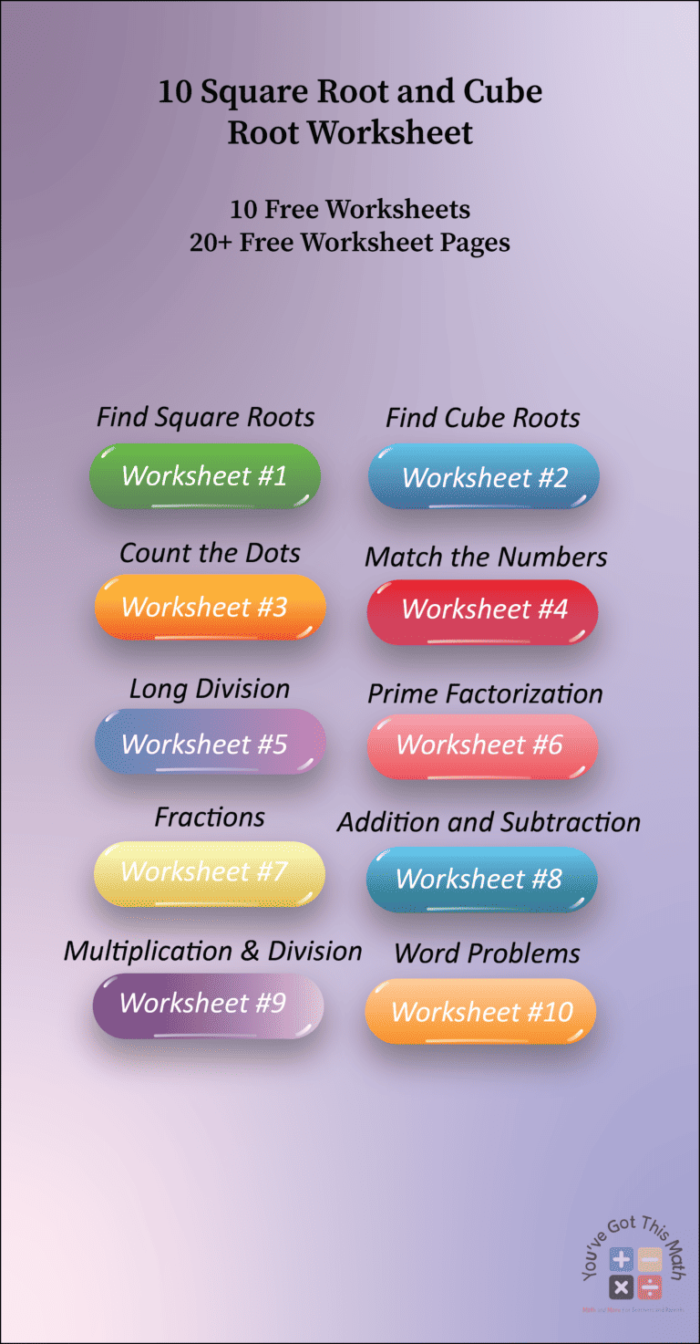 10 Square Root and Cube Root Worksheet | Free Printable