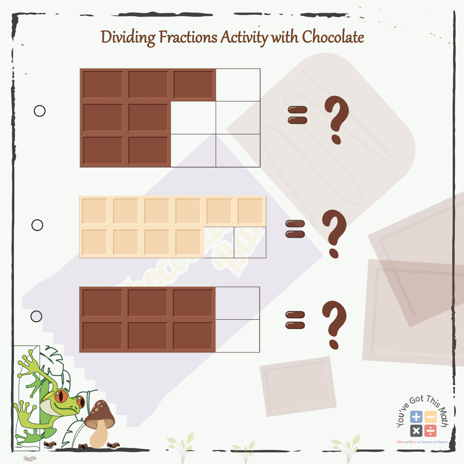 12 Free Exciting Dividing Fractions Activity