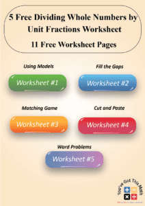 10 Free Dividing Whole Numbers by Unit Fractions Worksheet