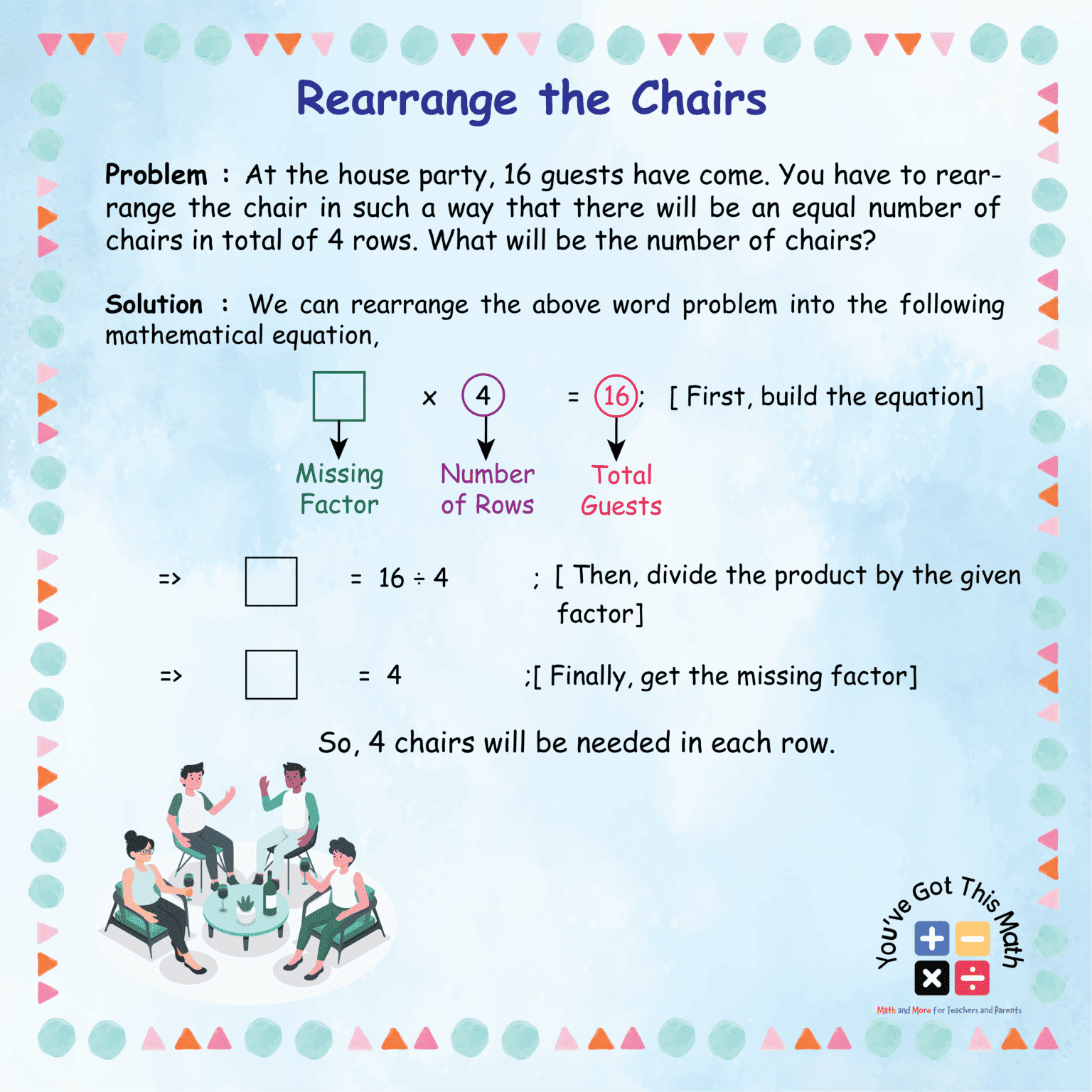 60 Fun Missing Factor Division Word Problems | Free Worksheets