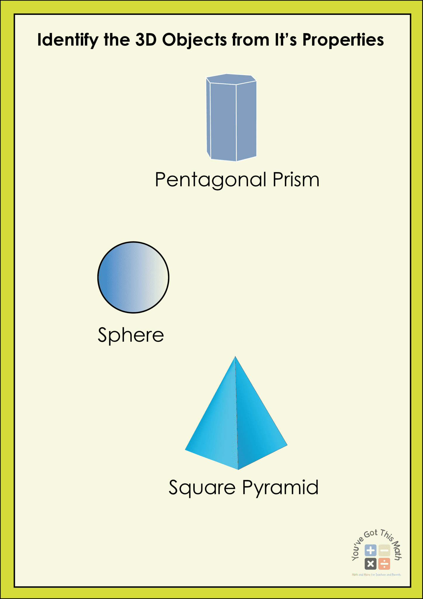 Free Faces Edges and Vertices Worksheet | 4 Fun Activities
