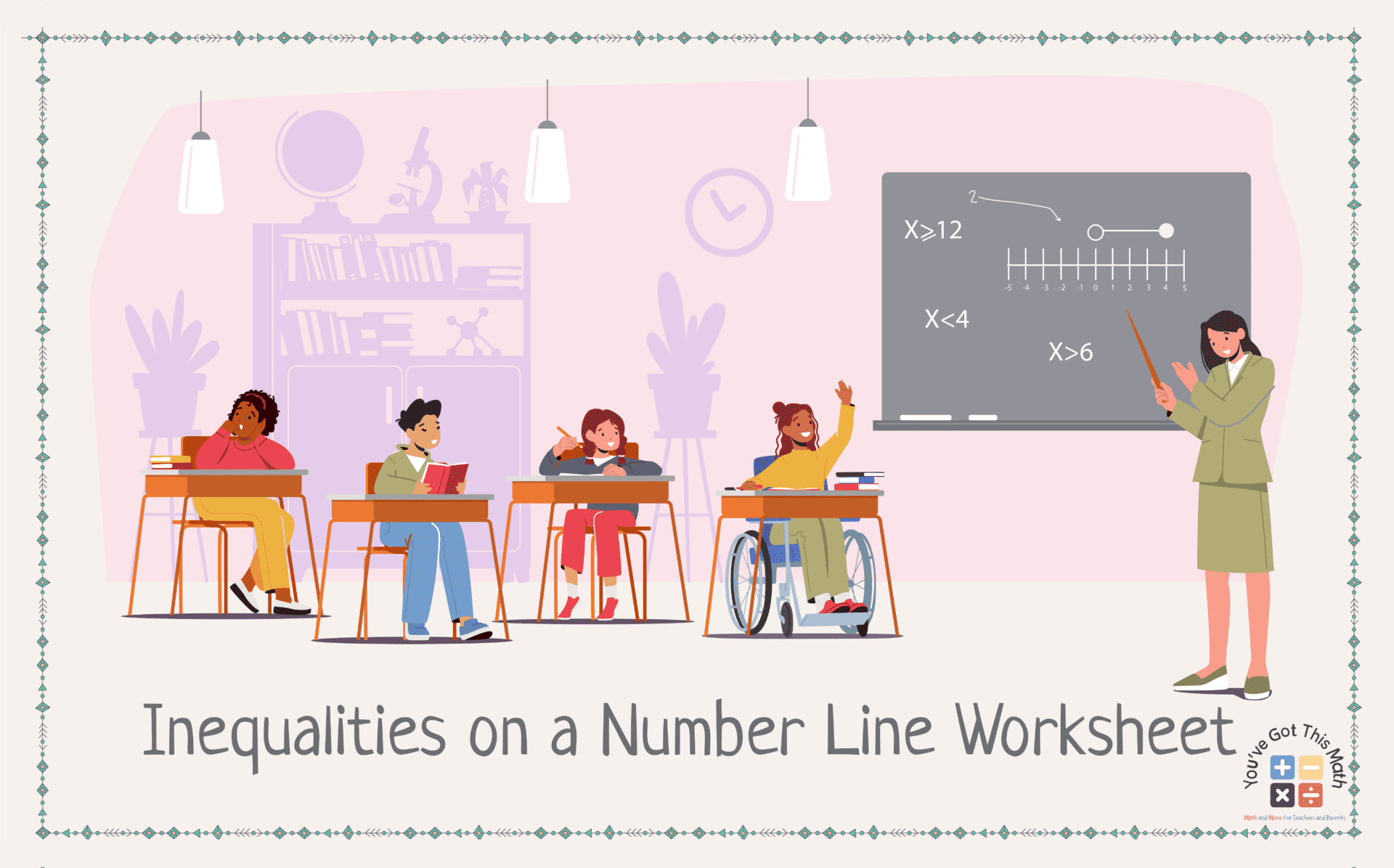 7 Free Inequalities On A Number Line Worksheet Printable