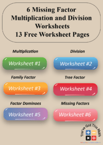 6 Missing Factor Multiplication and Division Worksheets | Free Printable