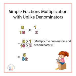 Multiplying Fractions with Unlike Denominators | 9 Worksheets