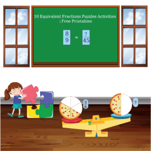10 Equivalent Fractions Puzzles Activities | Free Printables